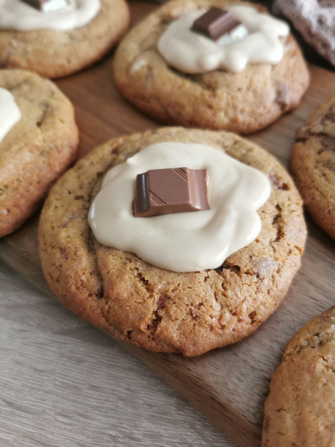 Chunky Kinder Cookies - My Simple Eats